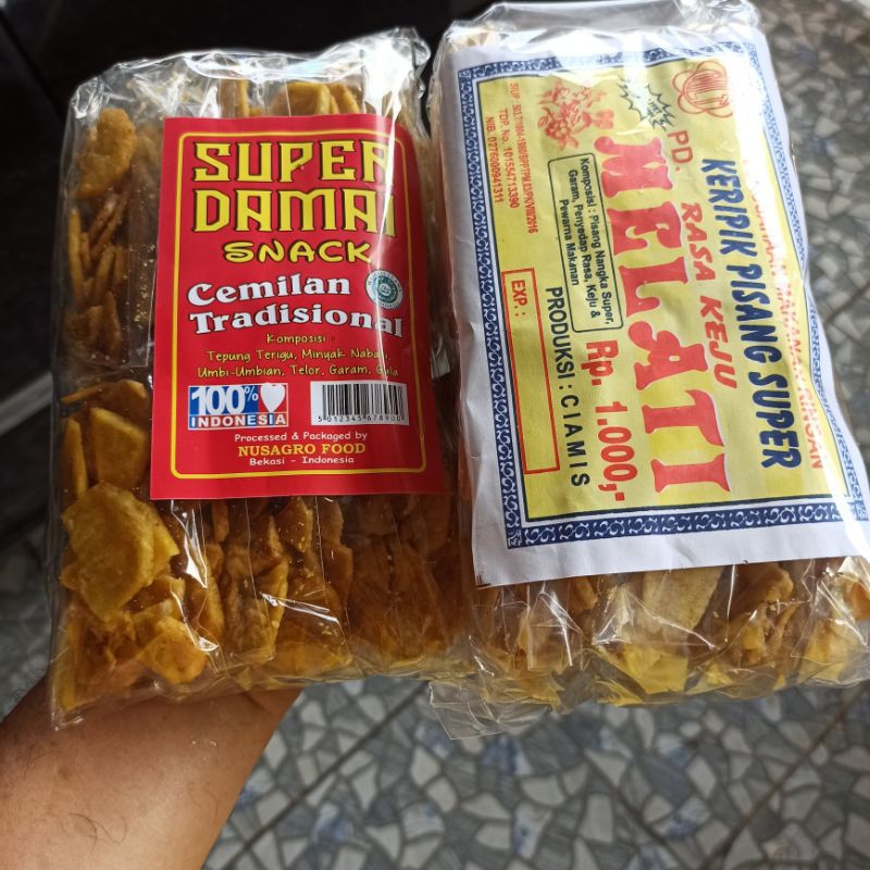 Jual Makanan Ringan Keripik Pisang Rasa ASIN & MANIS Isi 12 Pcs ...