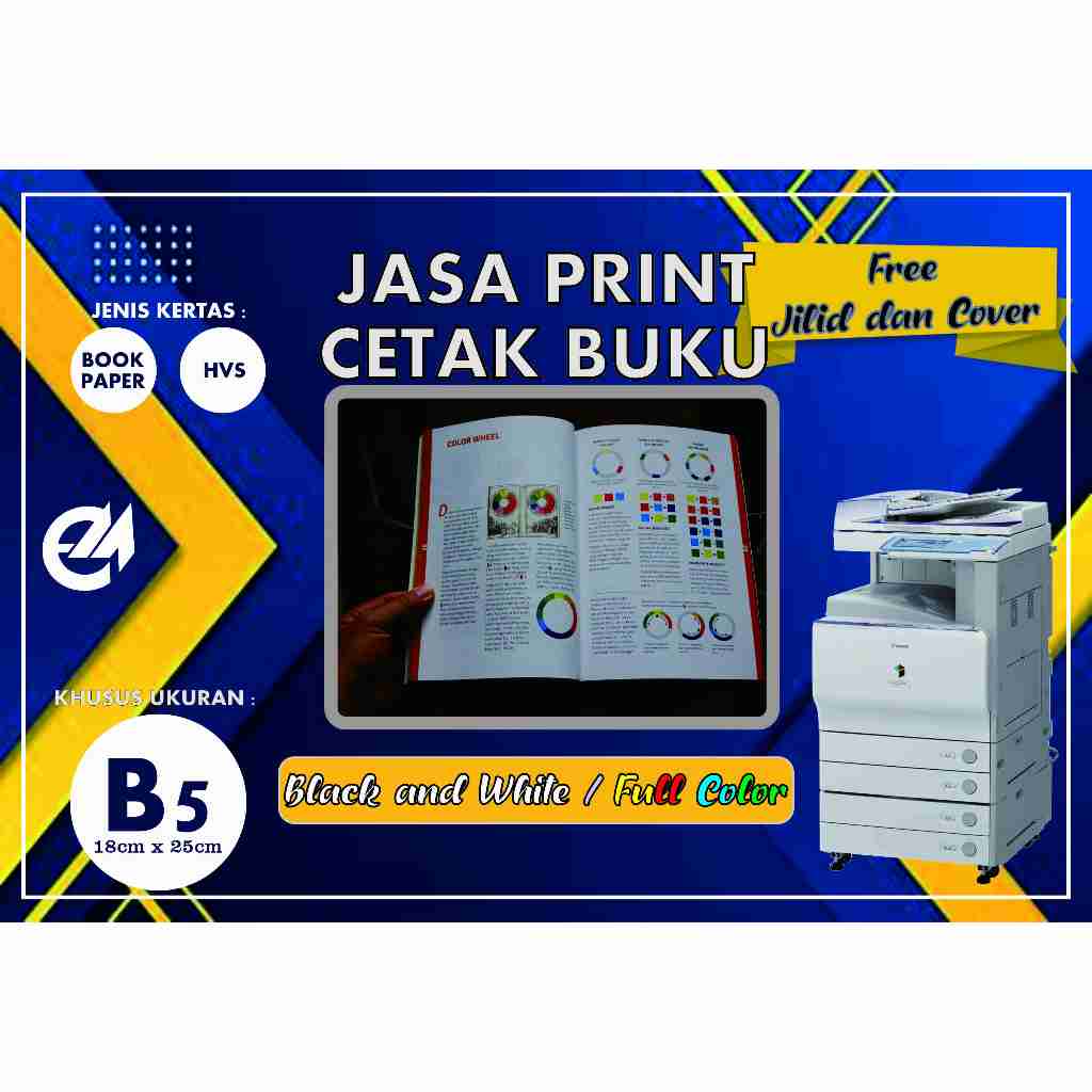 Jual PRINT DAN CETAK BUKU UKURAN B5 (FREE JILID DAN COVER FULL WARNA ...