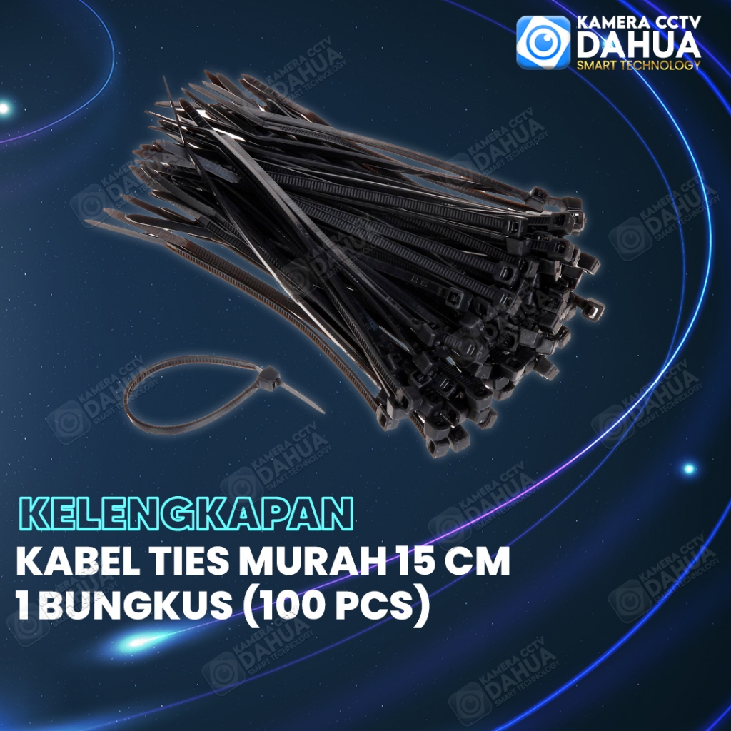 Jual KABEL TIES 15CM MURAH TALI TIS 150MM HITAM ZIP NYLON CABLE TIE ...