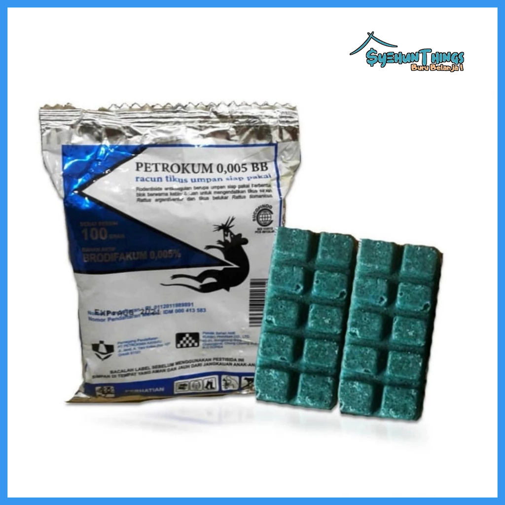 Jual (Original)Racun Tikus Ampuh Mati Kering Petrokum Kotak Biru ...