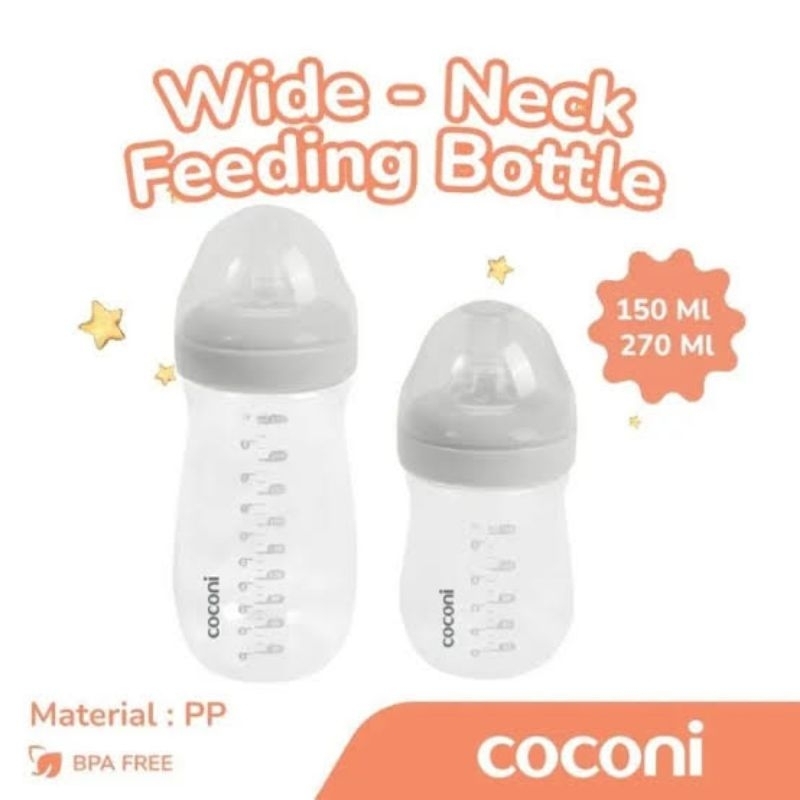 Jual COCONI Botol Susu Wide Neck Feeding Bottle HARGA CUCI GUDANG 150ml 270ml | Shopee Indonesia