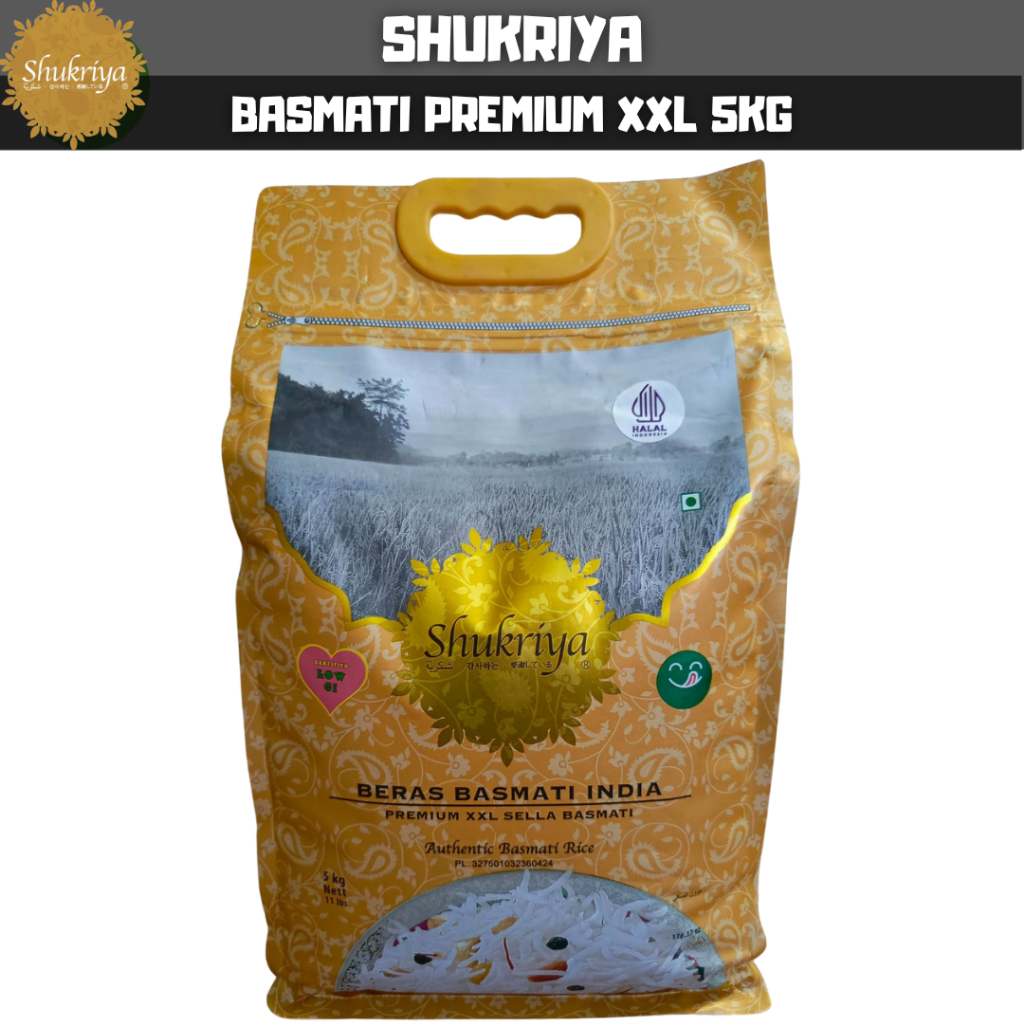 Jual SHUKRIYA BASMATI XXL GOLD - SPECIAL 5KG POLYBAG - LOW GI | Shopee ...