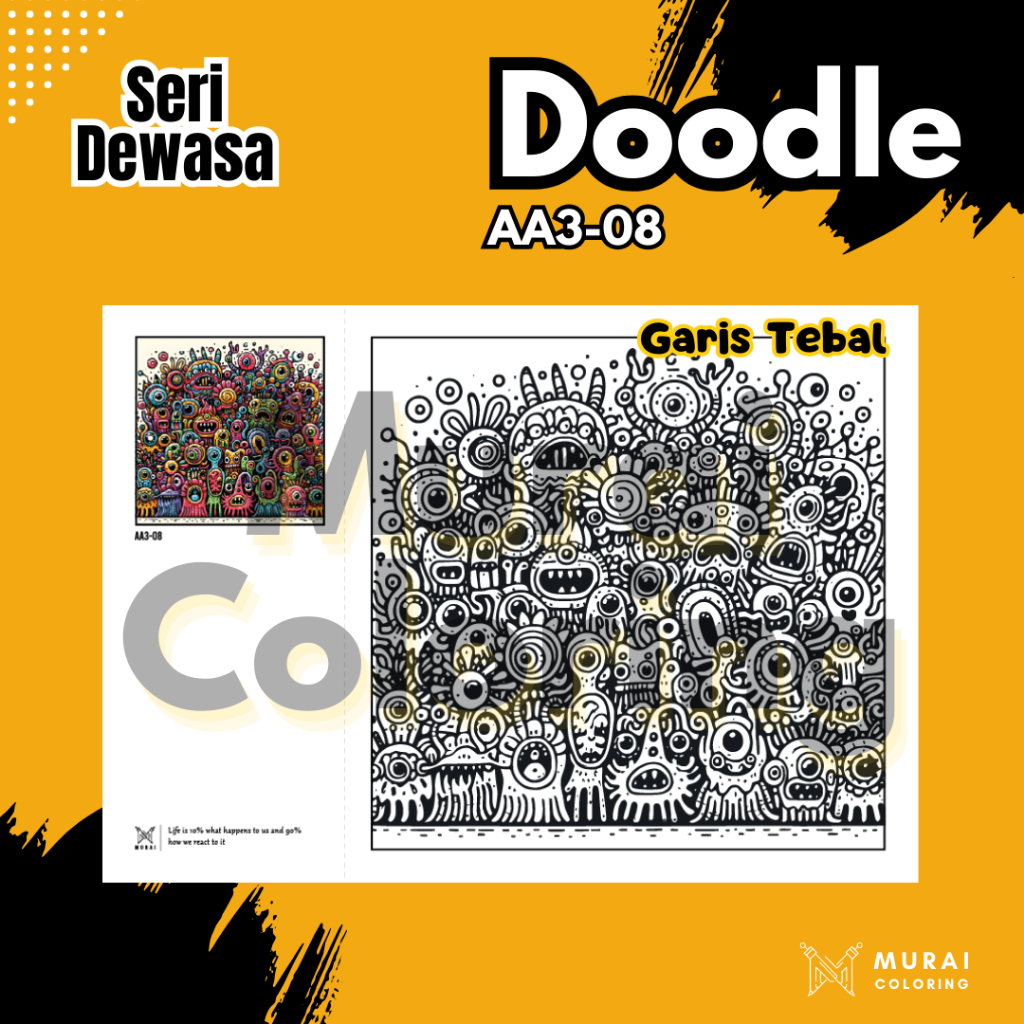 Jual Kertas Gambar Mewarnai Dewasa - Doodle AA3 | Shopee Indonesia