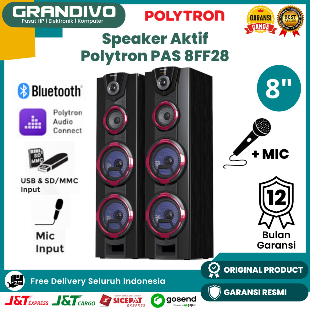 Jual Speaker Aktif Polytron Bluetooth 8FF28 Superbass Garansi Resmi ...