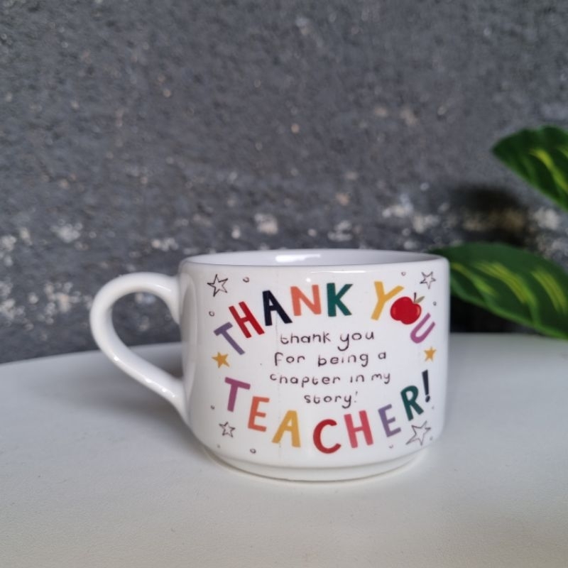 Jual cangkir mini custom - gift teacher day / hadiah terimakasih guru ...