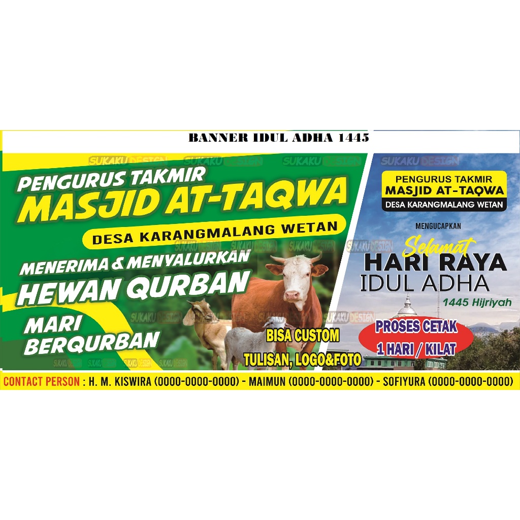 Jual Banner / Spanduk Idul Adha / Hewan Qurban / Ied 1445 | Shopee ...