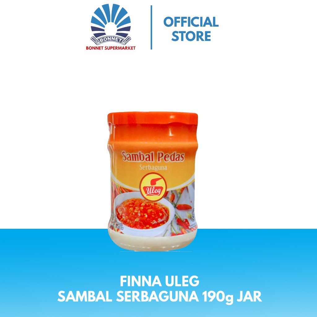Jual Finna Uleg Sambal Serbaguna Pedas 190g Jar 8991818030070 | Shopee ...