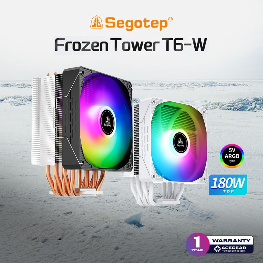 Jual SEGOTEP T6 BLACK ARGB SINGLE TOWER CPU PROCESSOR AIR COOLER ...