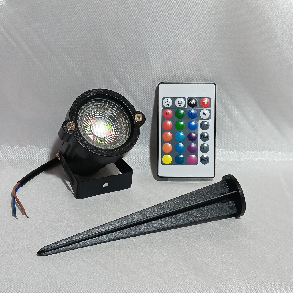 Jual Lampu Sorot LED Taman Tancap COB 7 Watt 220V Outdoor Warna Warni/RGB | Shopee Indonesia