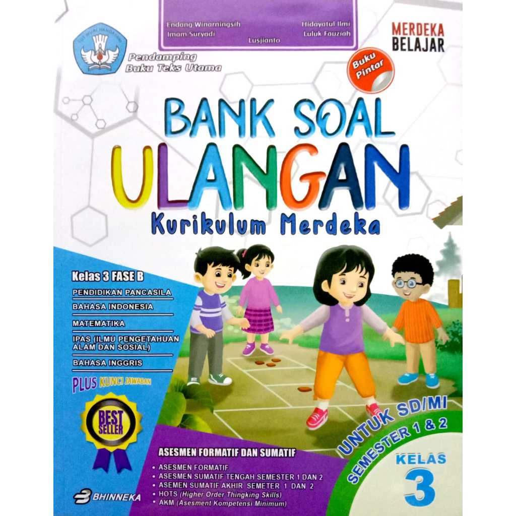 Jual BANK SOAL ULANGAN KELAS 3 KURIKULUM MERDEKA SD/MI PENERBIT: BHINNEKA (FREE KUNCI JAWABAN ...