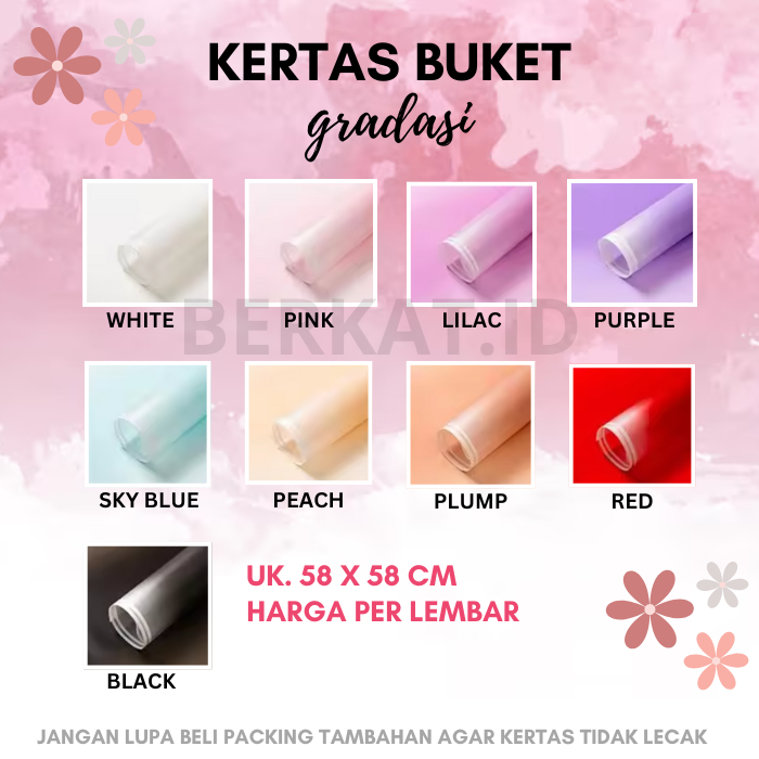 Jual [TERBARU] KERTAS BUKET GRADASI UNTUK BUKET BUNGA SNACK UANG ...