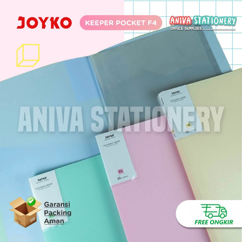 Jual JOYKO DOCUMENT KEEPER F4 CLEAR HOLDER 20/40/60 POCKET MAP FILE ...