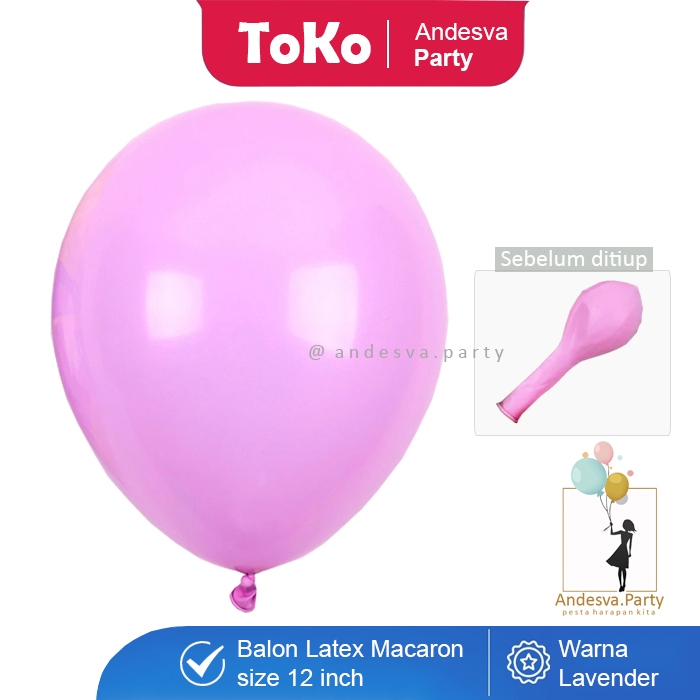 Jual Balon macaron Lavender / Balon pastel Macaron Lavender / Balon ...