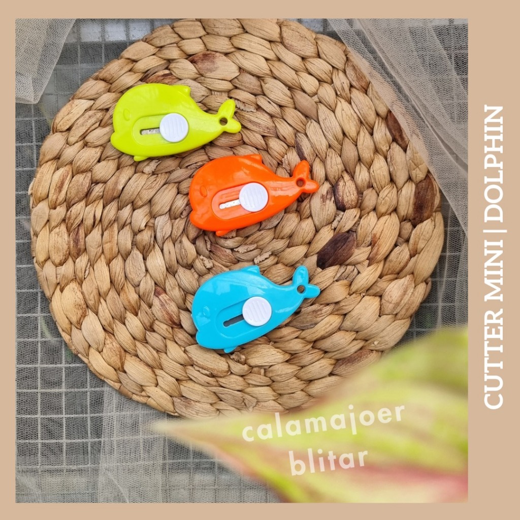 Jual PISAU CUTTER MINI BENTUK DOLPHIN LUCU / ALAT BANTU POTONG KERTAS ...