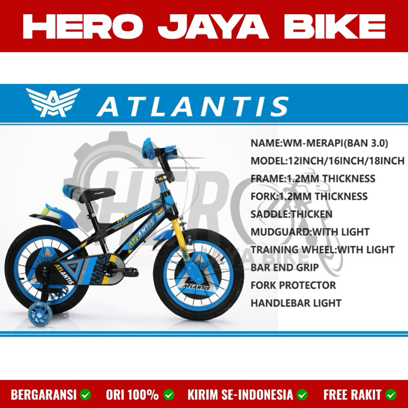 Jual Sepeda Anak Laki BMX ATLANTIS MERAPI & TWINS YL Uk 12 16 & 18Inch ...