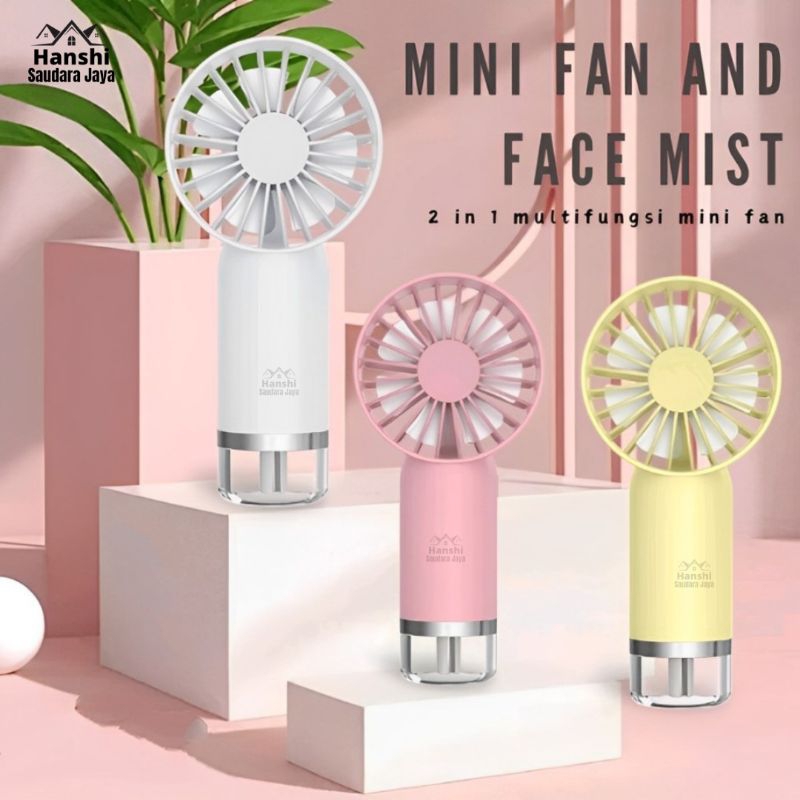 Jual Kipas Angin Mini Fan Mist Portable USB Rechargeable / Kipas ...