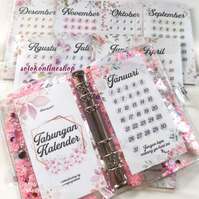 Jual MONTHLY SAVING A6 | SLEEVE CASH TABUNGAN KALENDER BISA DIPAKAI ...