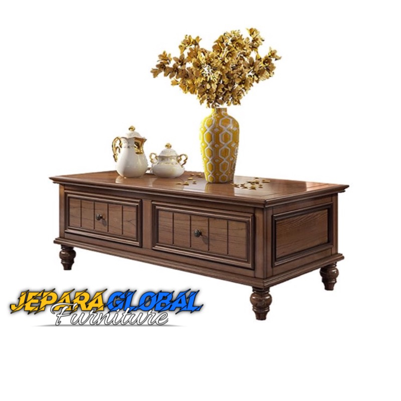 Jual Meja Tamu minimalis laci 2 salur (coffe table murah,meja tamu ...