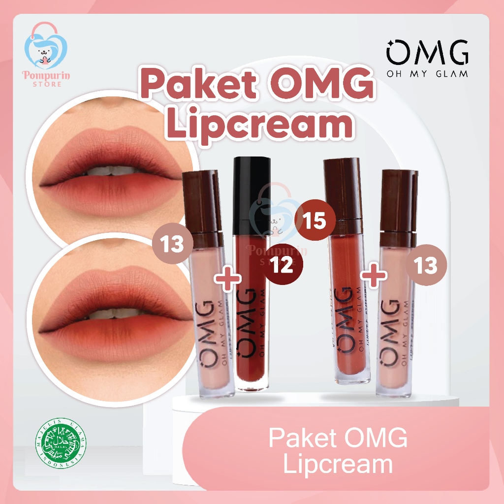 Jual Paket Oh My Glam Mattelast Lip Cream - Shade 12 Scarlet + 13 Latte / 13 Latte + 15 Espresso ...