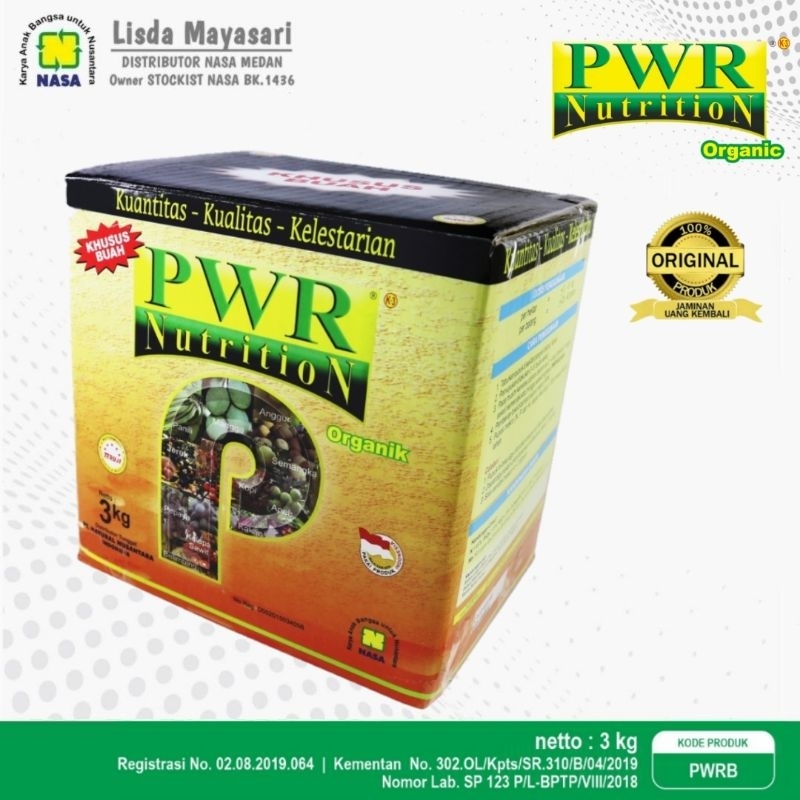 Jual Pupuk Padat Power Nutrition 3 kg Asli Original Nasa Untuk 1 Hektar ...