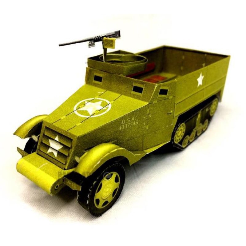 Jual Lembaran pola papercraft miniatur truk militer roda tank (PM-Ed3 ...