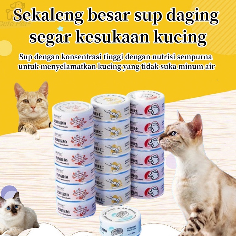 Jual SALE Basah Kucing 85G Mousse Kaleng Basah Kucing Sup Milkshake ...