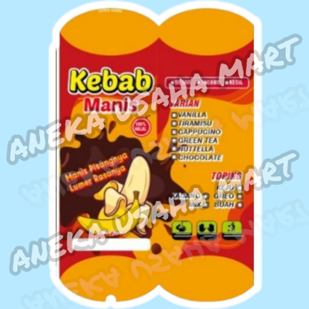 Jual 50 PCS Kertas Kebab Pisang Coklat / Kardus Piscok MURAH | Bungkus ...