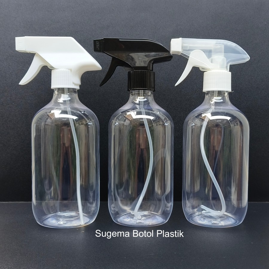 Jual Botol Spray 500ml Mada Pet Plastik Tebal Clear Tutup Kispray Triger Botol Semprot 500 Ml ...