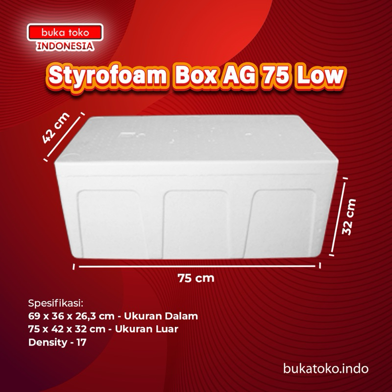 Jual Styrofom Box AG 75 Low | 75 x 42 x 32 | Untuk Pengiriman dan ...