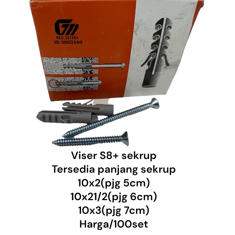 Jual S8 + SEKRUP / SEKRUP AMBALAN / SEKRUP TEMBOK 5cm 6cm 7cm | Shopee Indonesia