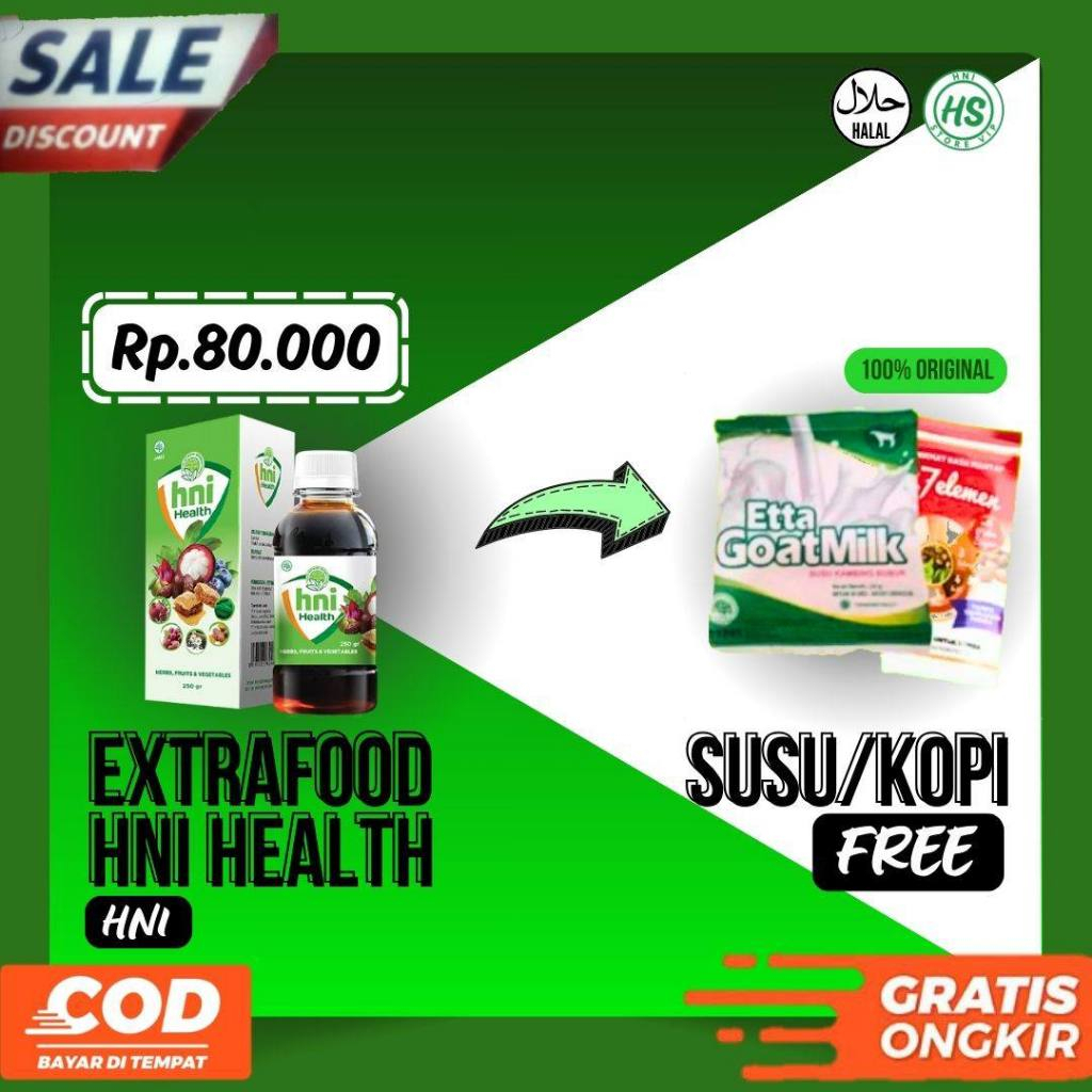 Jual EXTRAFOOD HNI HEALTH ORIGINAL BPOM - FREE KOPI/SUSU | Shopee Indonesia