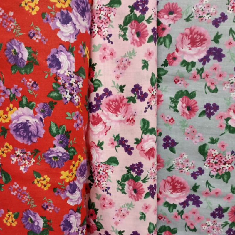 Jual KAIN KATUN BUNGA KEBAYA KUTUBARU | Shopee Indonesia