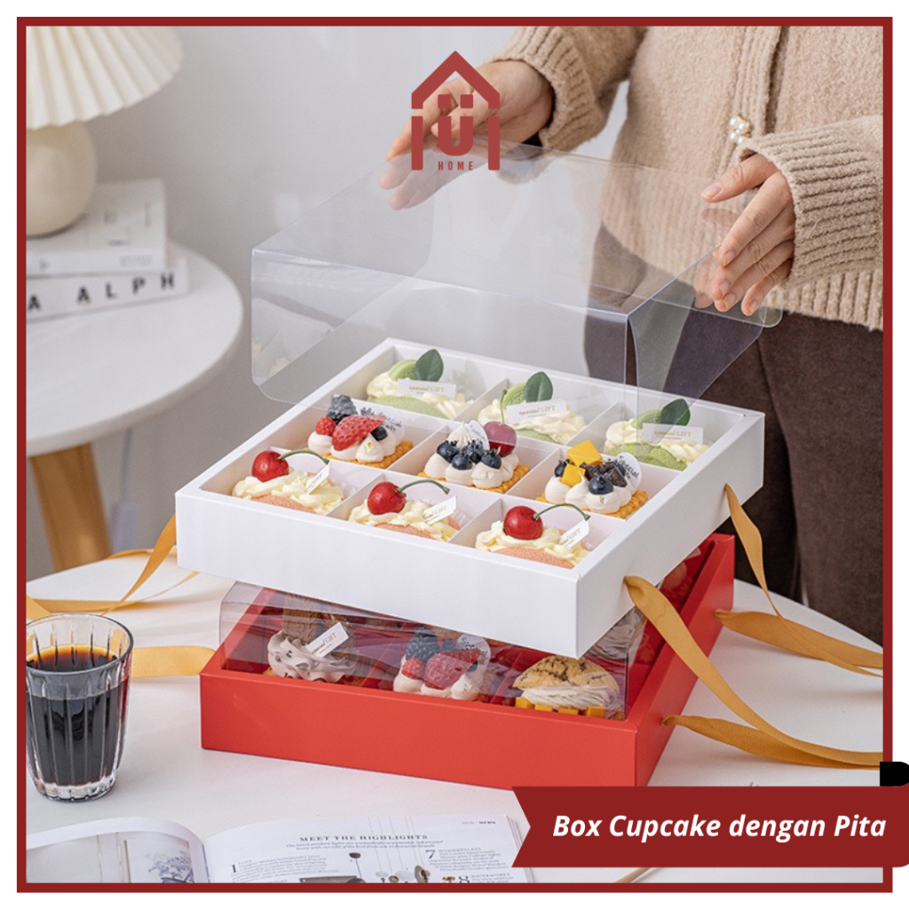 Jual UNISO - CUPCAKE PUDDING BOX KOTAK KUE SEKAT HAMPERS MERAH PUTIH ...
