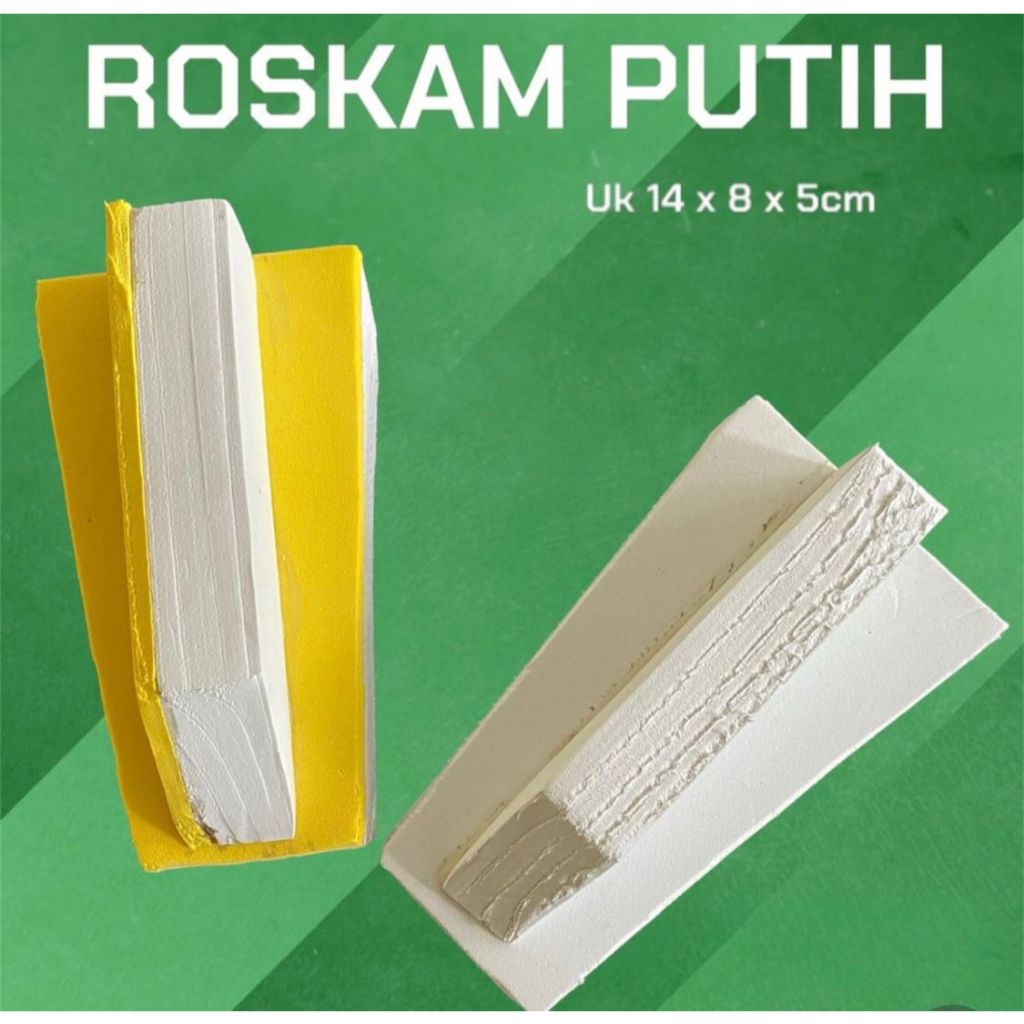 Jual Roskam putih karet spon uk 14cm penghalus acian raskam penggosok ...