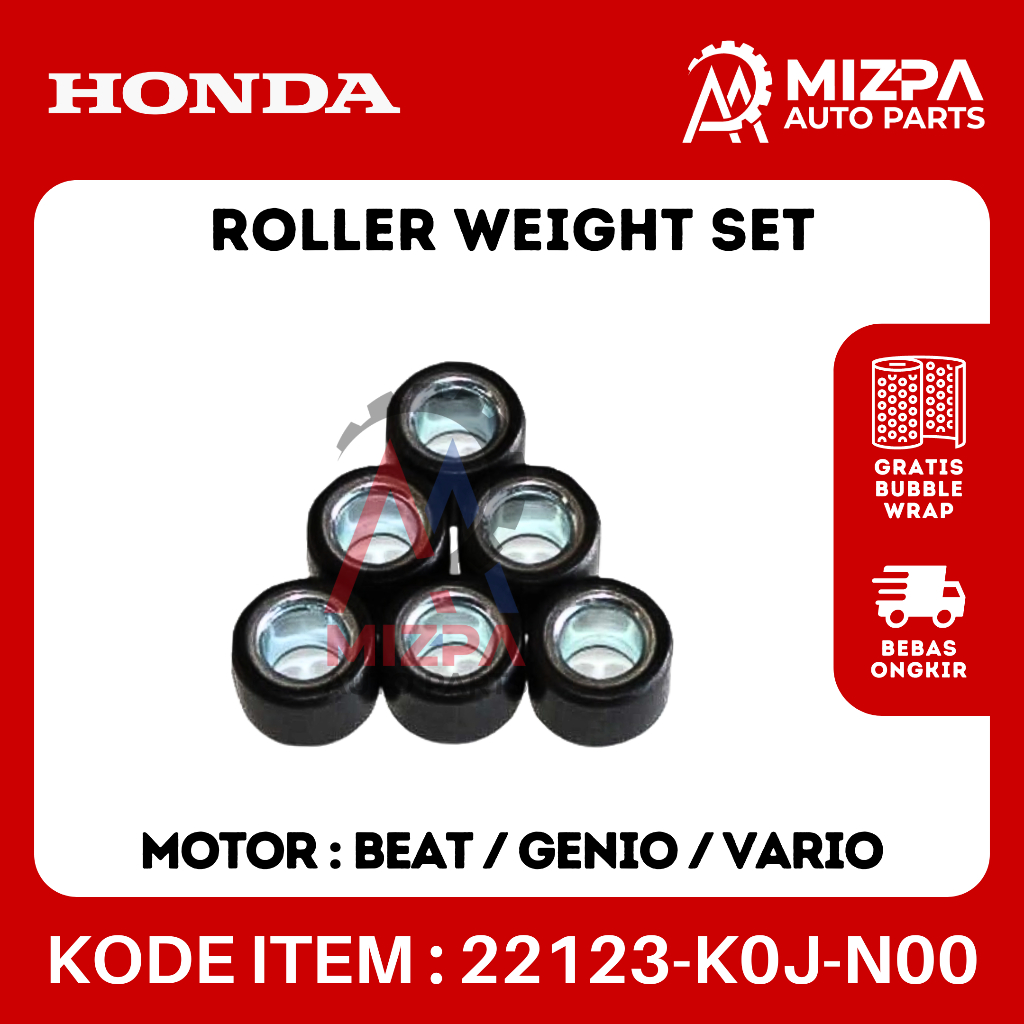 Jual HONDA 22123-K0J-N00 Roller Weight Set BeAT Street Genio Scoopy ...