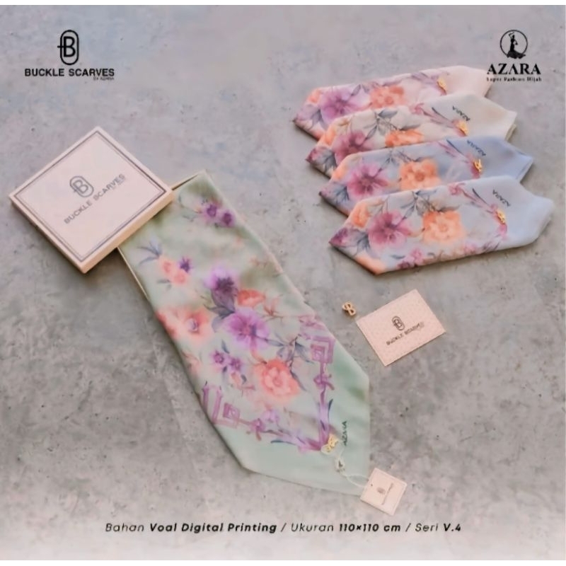 Jual NAGIH OOTD HIJAB AZARA BUCKLE SCARVES PREMIUM MOTIF SEGI EMPAT ...