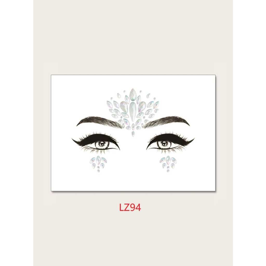 Jual FACE STICKER PAINTING 3D FACE 3D FACE ART PAINTING RHINESTONES 3D ...
