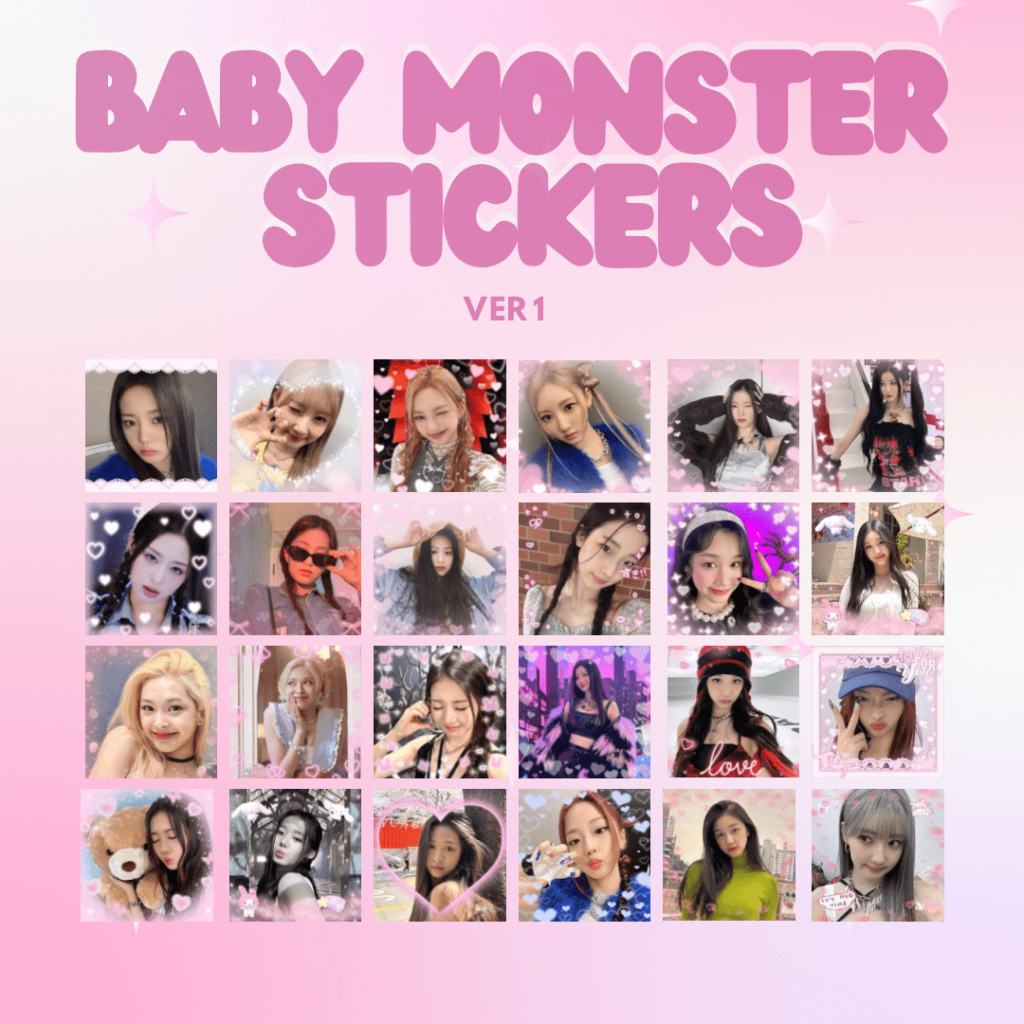 Jual [90 PCS] BABY MONSTER BABYMON LOVE MAIL STICKER FREBIESS STICKER ...