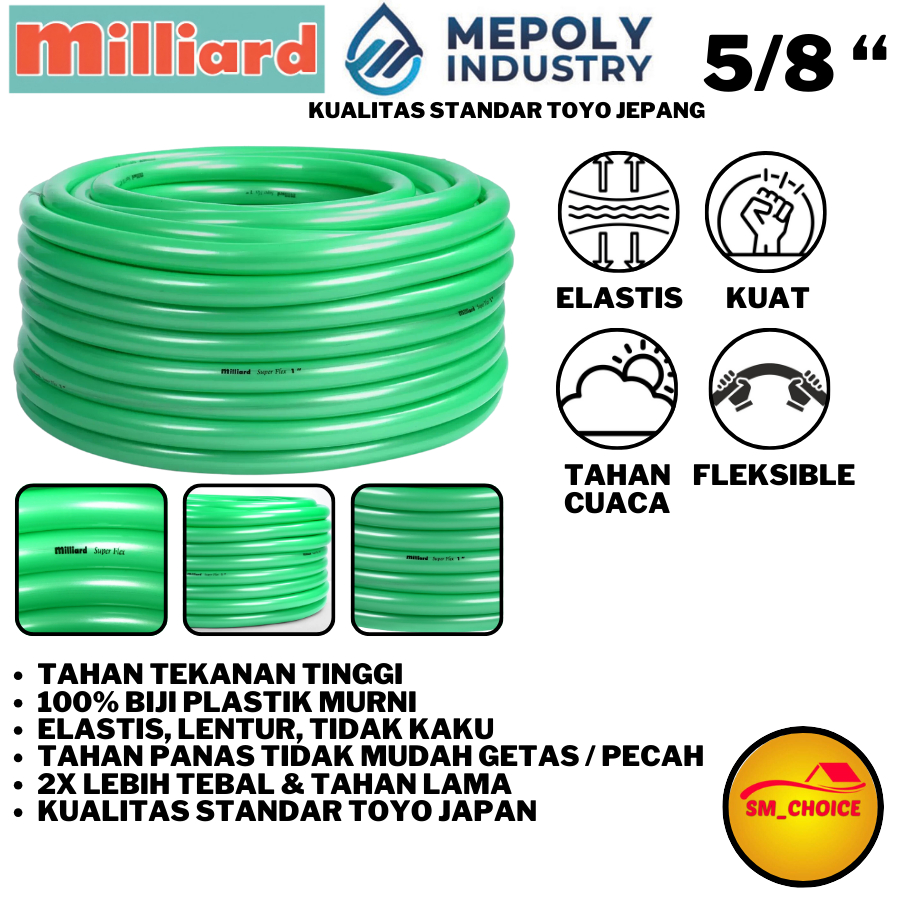 Jual MILLIARD SELANG AIR BENANG 5/8" MILLIARD SELANG AIR SUPERFLEX 5/8" SELANG SUPERFLEX ...