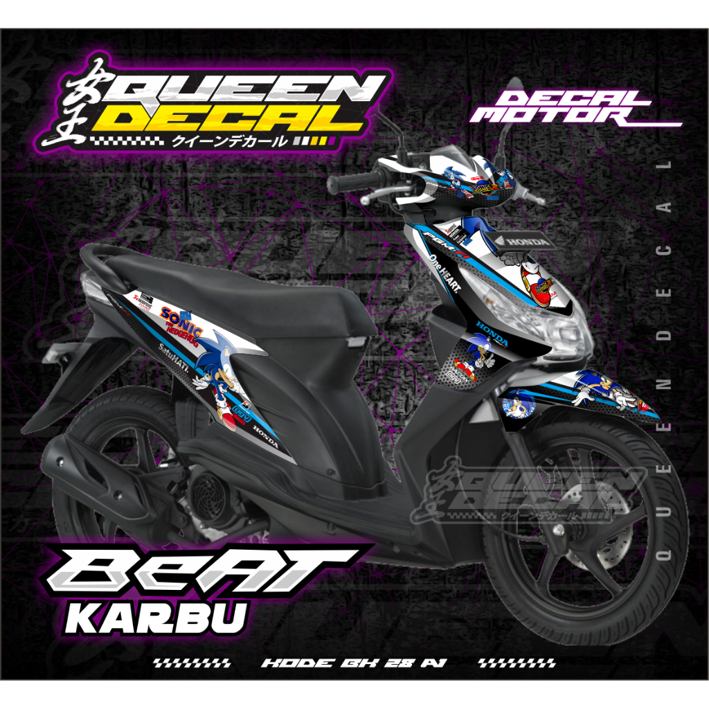 Jual Stiker Full Body Motor Beat Karbu Desain Custom - Decal Stiker ...
