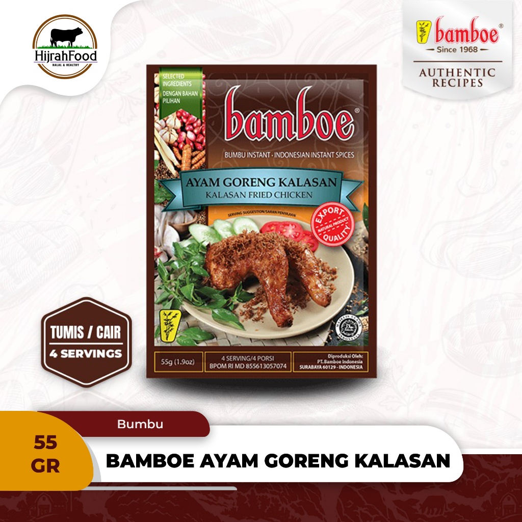 Jual Bamboe Bumbu Ayam Goreng Kalasan 55gr Dengan Bahan Pilihan ...
