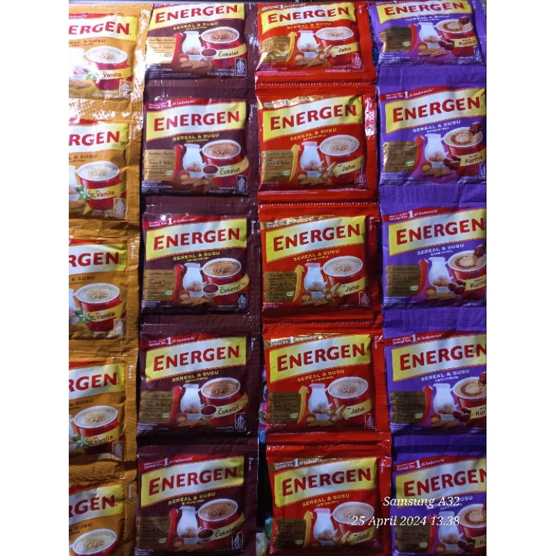 Jual Energen All Varian Rasa Coklat, Vanila, Jahe, Kacang Hajau ...