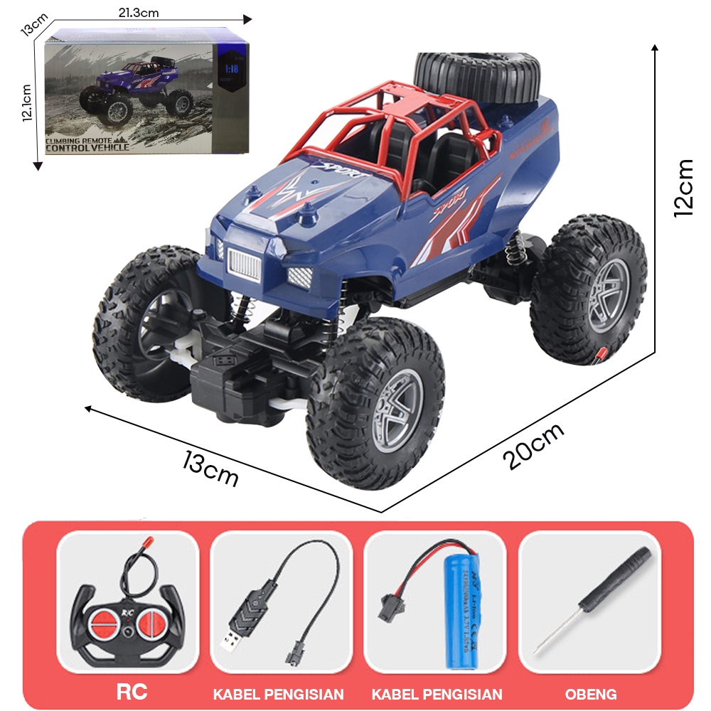 Jual JOJOTOY Mobil Remote Control Alloy Off-Road Car Mainan RC Mobil Climbing Car 2WD Powerful ...