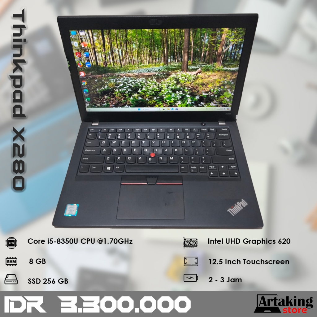 Jual Lenovo Thinkpad X280 - Core i5 - Gen 8 th - SSD 256 gb | Shopee ...