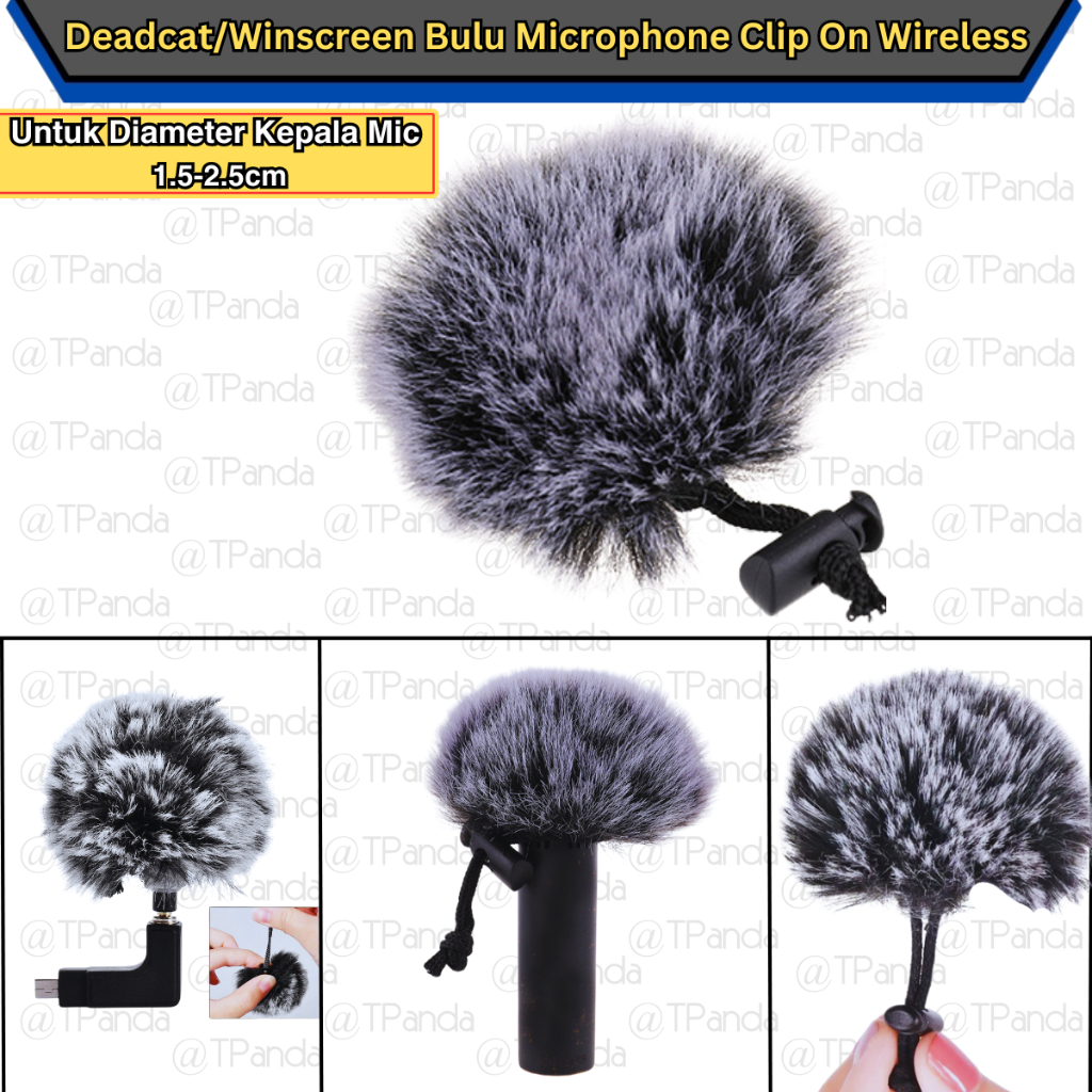 Jual Furry Deadcat Clip On Wireless Microphone, Bulu Windscreen ...