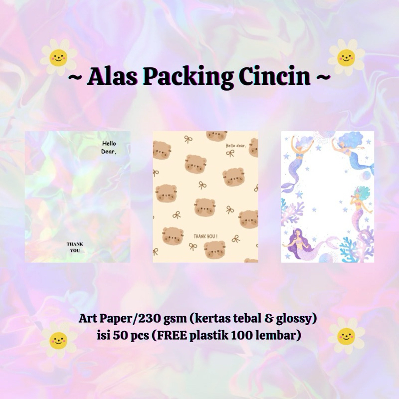 Jual ALAS PACKING CINCIN TERMURAH ISI 50PCS FREE PLASTIK ...