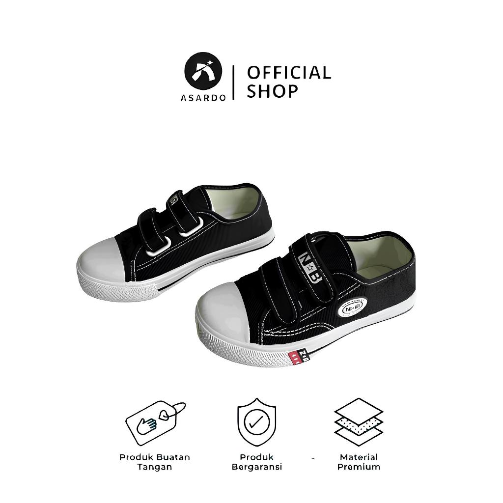 Jual Asardo Sepatu Anak Sekolah Model Velcro SD SMP SMA Sneaker BT ...