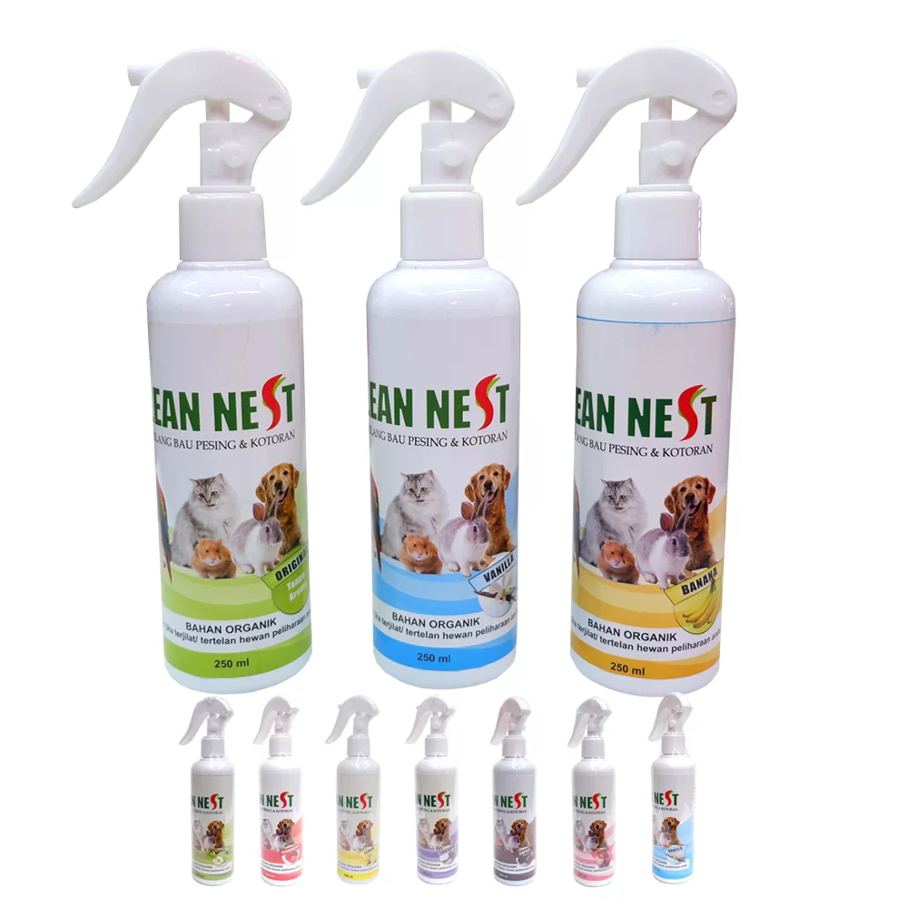 Jual 250 ml Clean Nest spray penghilang bau pesing plus pengharum udara ...