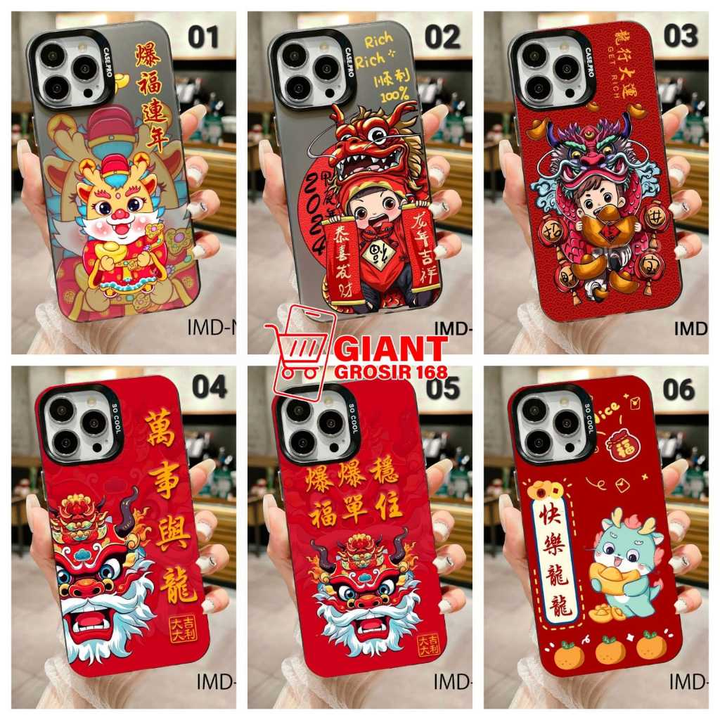 Jual Case IMD Hologram Black Casing Imlek Tahun Naga for Redmi A3 Redmi ...