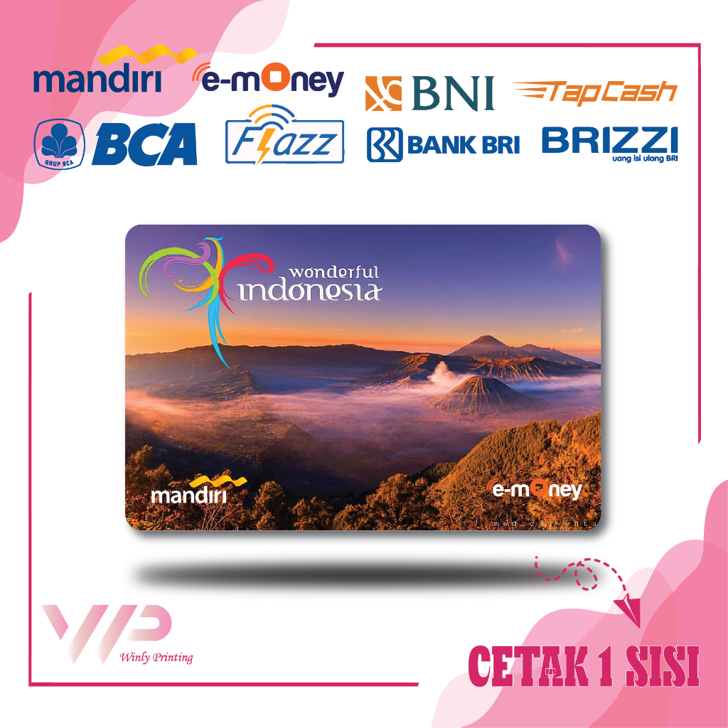 Jual KARTU EMONEY DESIGN GAMBAR WONDERFUL INDONESIA GUNUNG BROMO ...